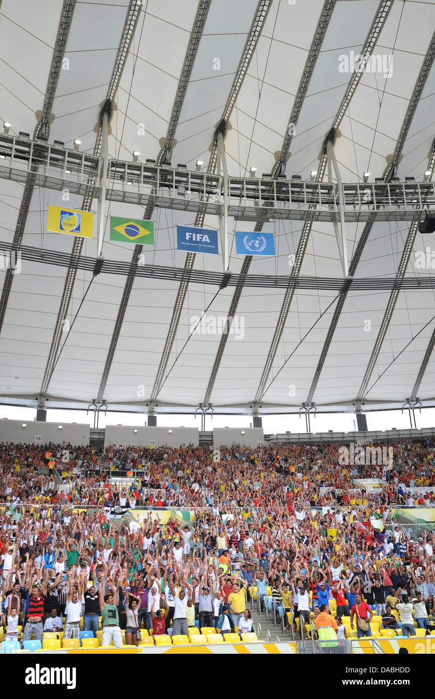 Fans, JUNE 20, 2013 - Football / Soccer : Fans perform a Mexican wave ...