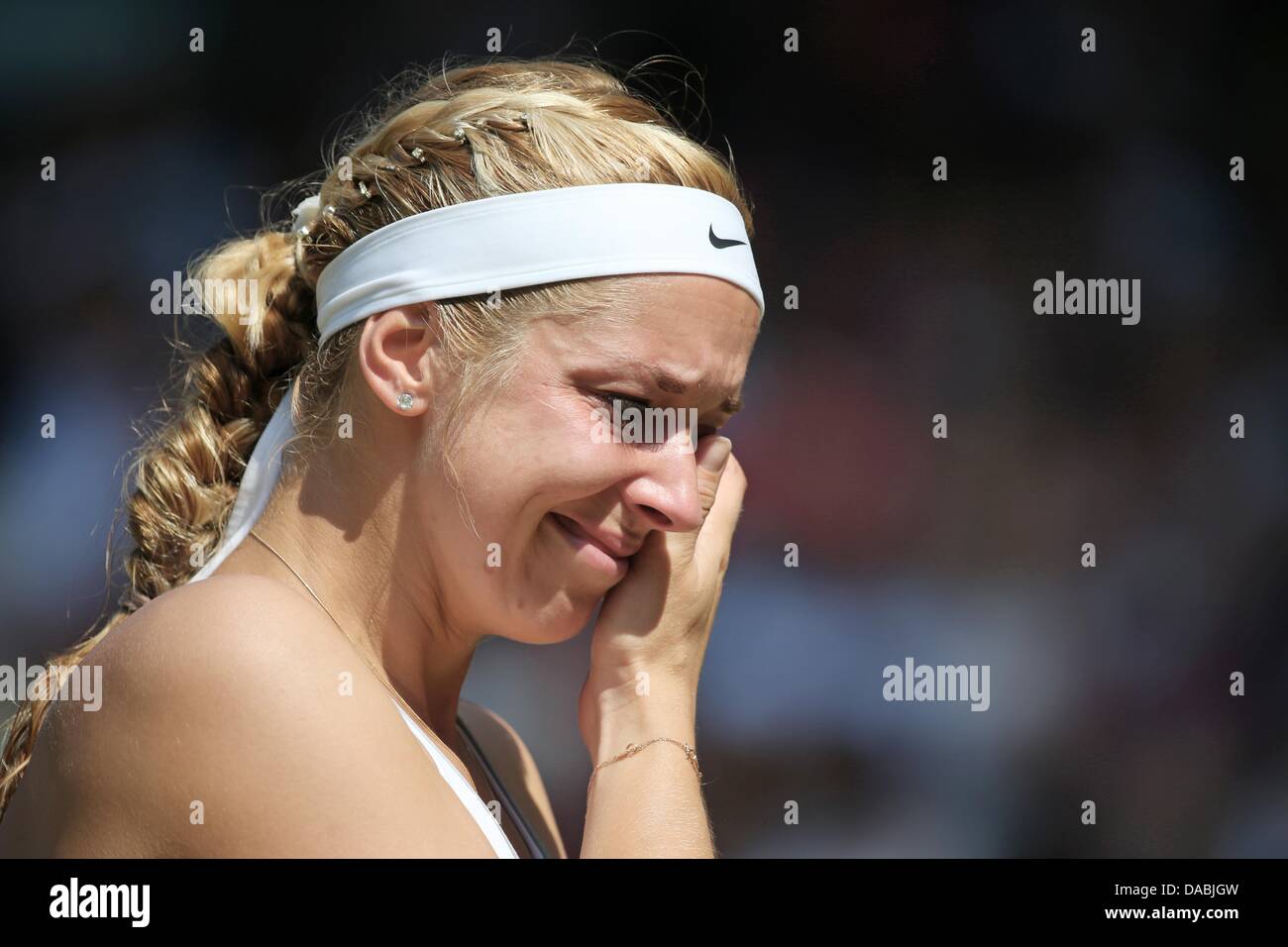 Sabine Lisicki of Germany reacts during the women's single final match ...
