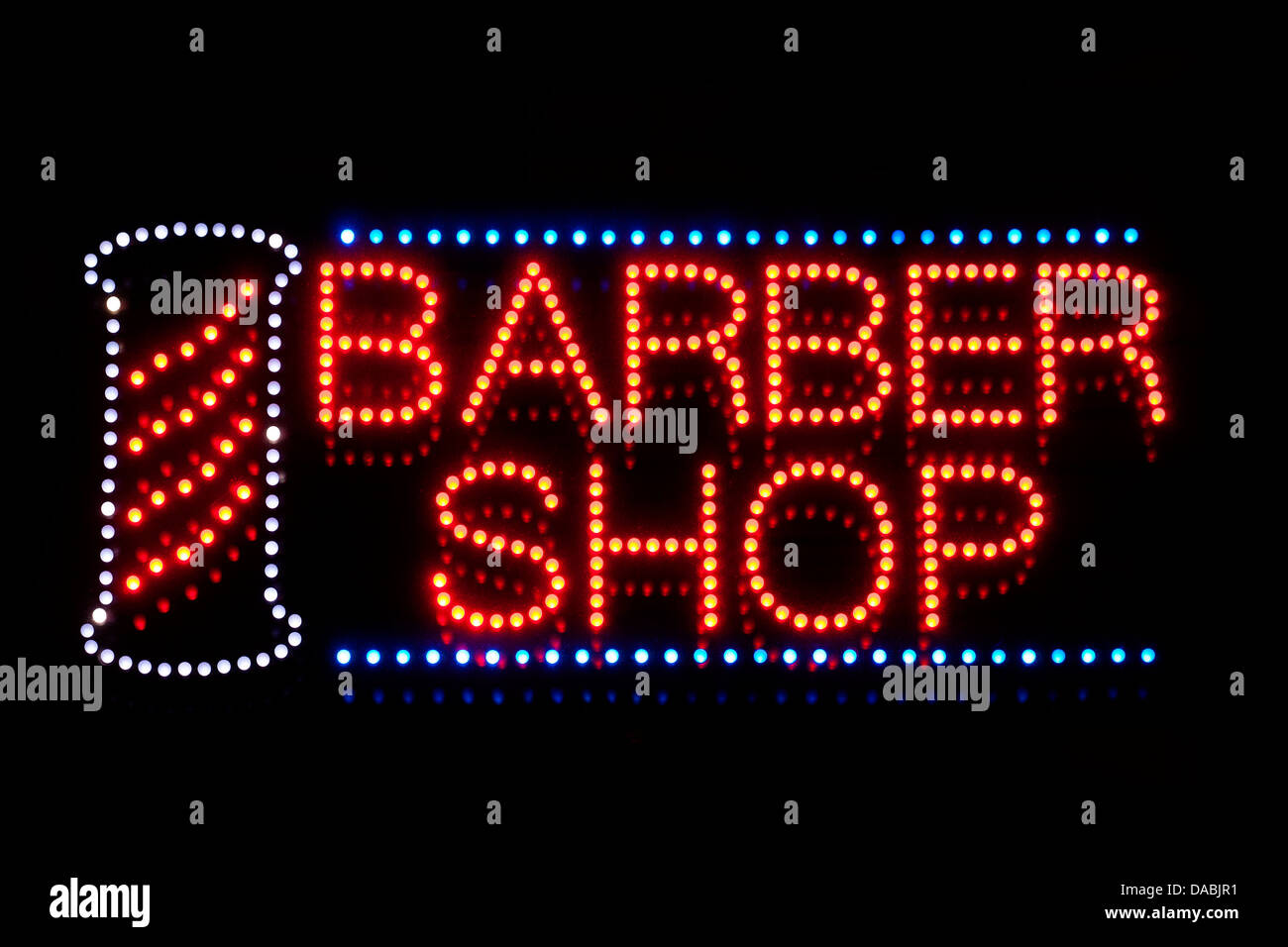 Barber shop neon sign abstract Stock Photo - Alamy