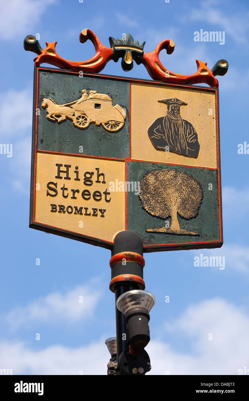 High Street Bromley sign Stock Photo - Alamy