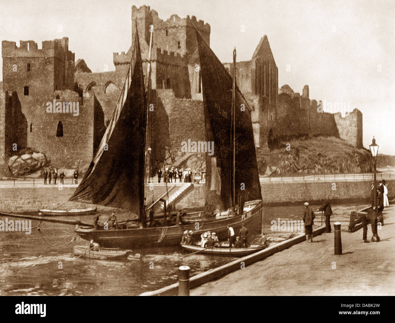 Peel Ferry Isle of Man early 1900s Stock Photo - Alamy