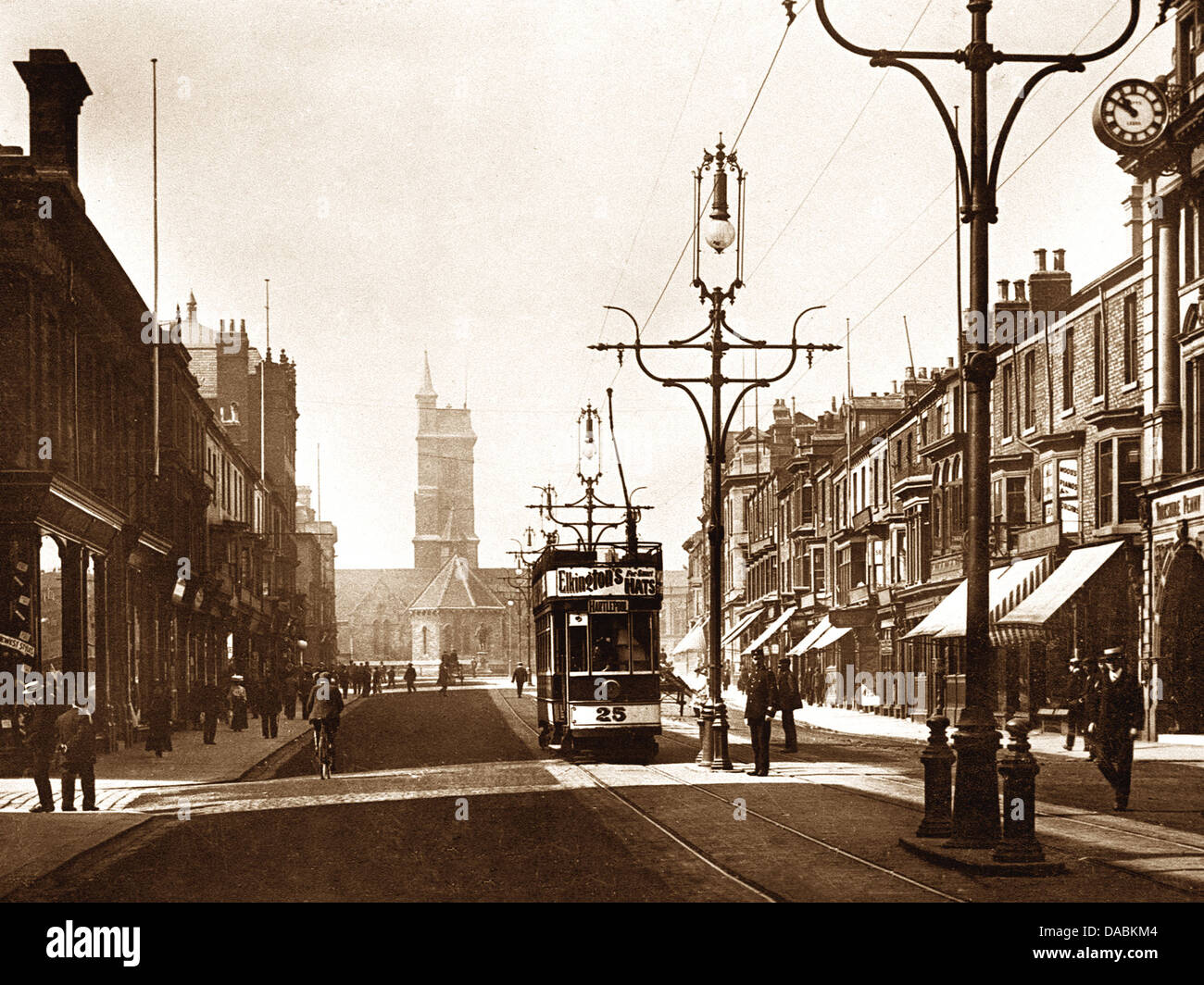 Hartlepool Church Street early 1900s Stock Photo - Alamy