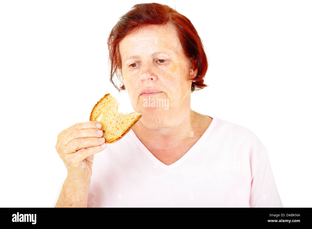 woman eating bread Stock Photo - Alamy