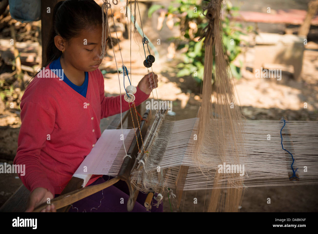 Weaving Village of Ban Phanom, Luang Prabang, Laos, Indochina ...