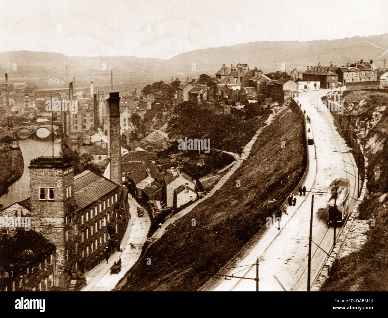 Elland Long Wall early 1900s Stock Photo - Alamy