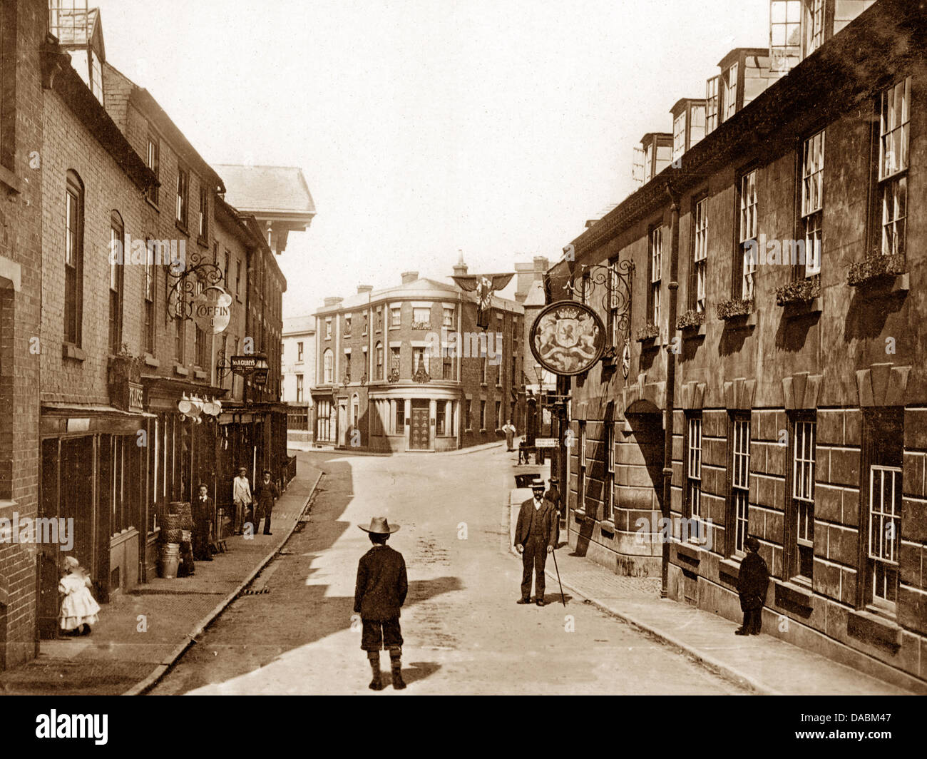 Ellesmere High Street early 1900s Stock Photo - Alamy