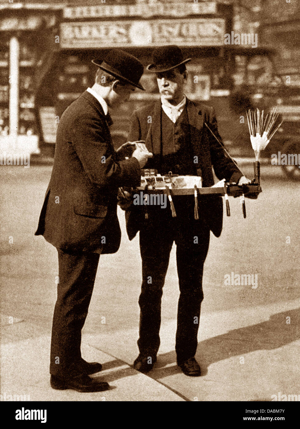 London Street Hawker early 1900s Stock Photo - Alamy