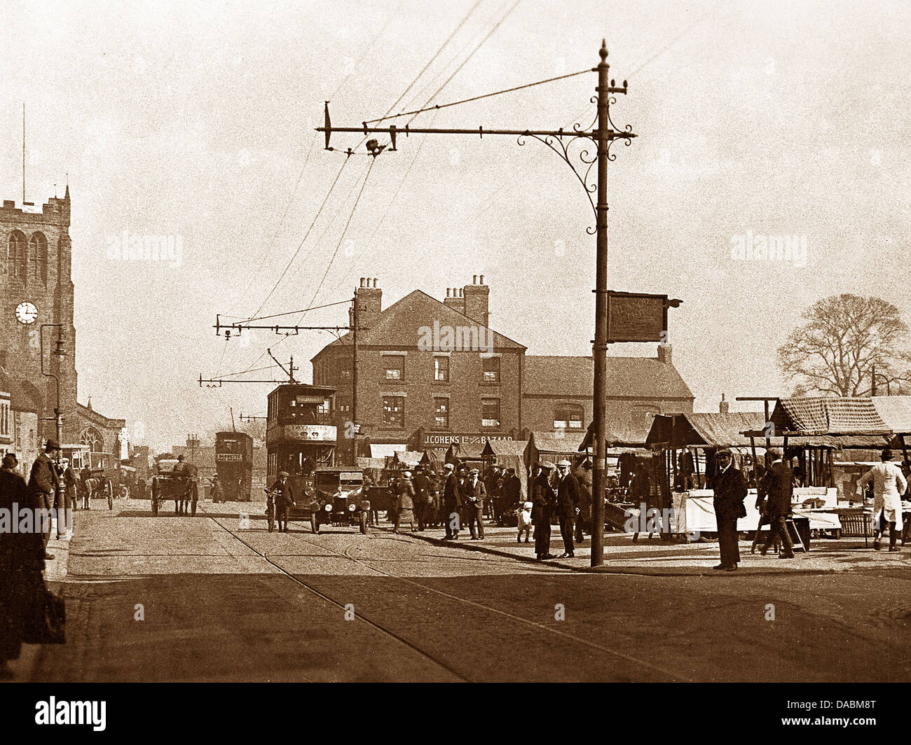 Heanor Market Square probably 1930s Stock Photo - Alamy