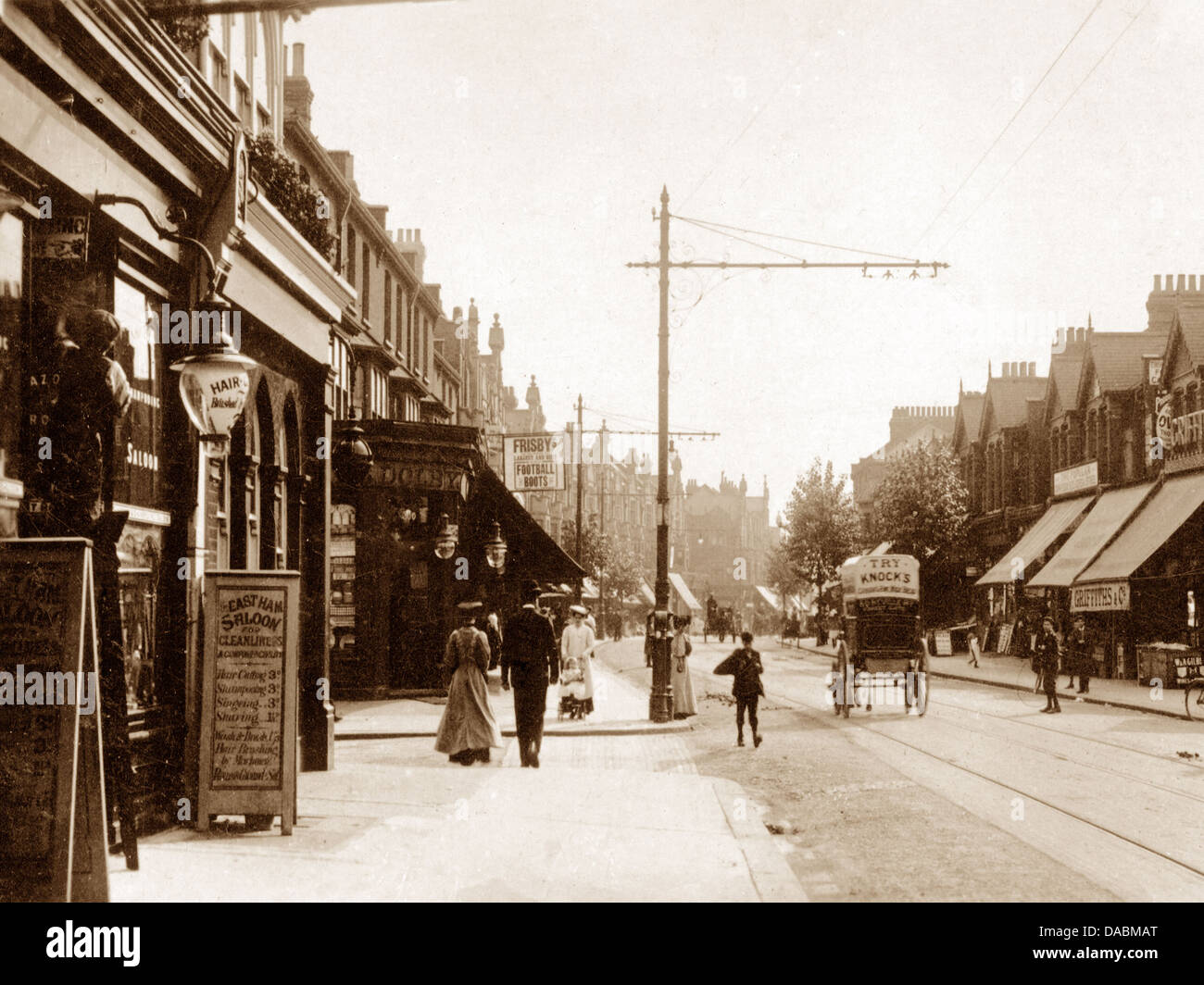 East Ham High Street London Victorian period Stock Photo - Alamy