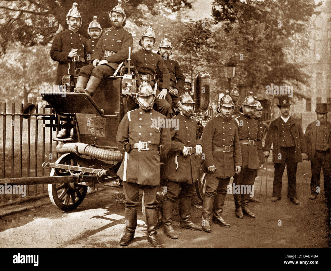 London Fire Brigade Victorian period Stock Photo - Alamy