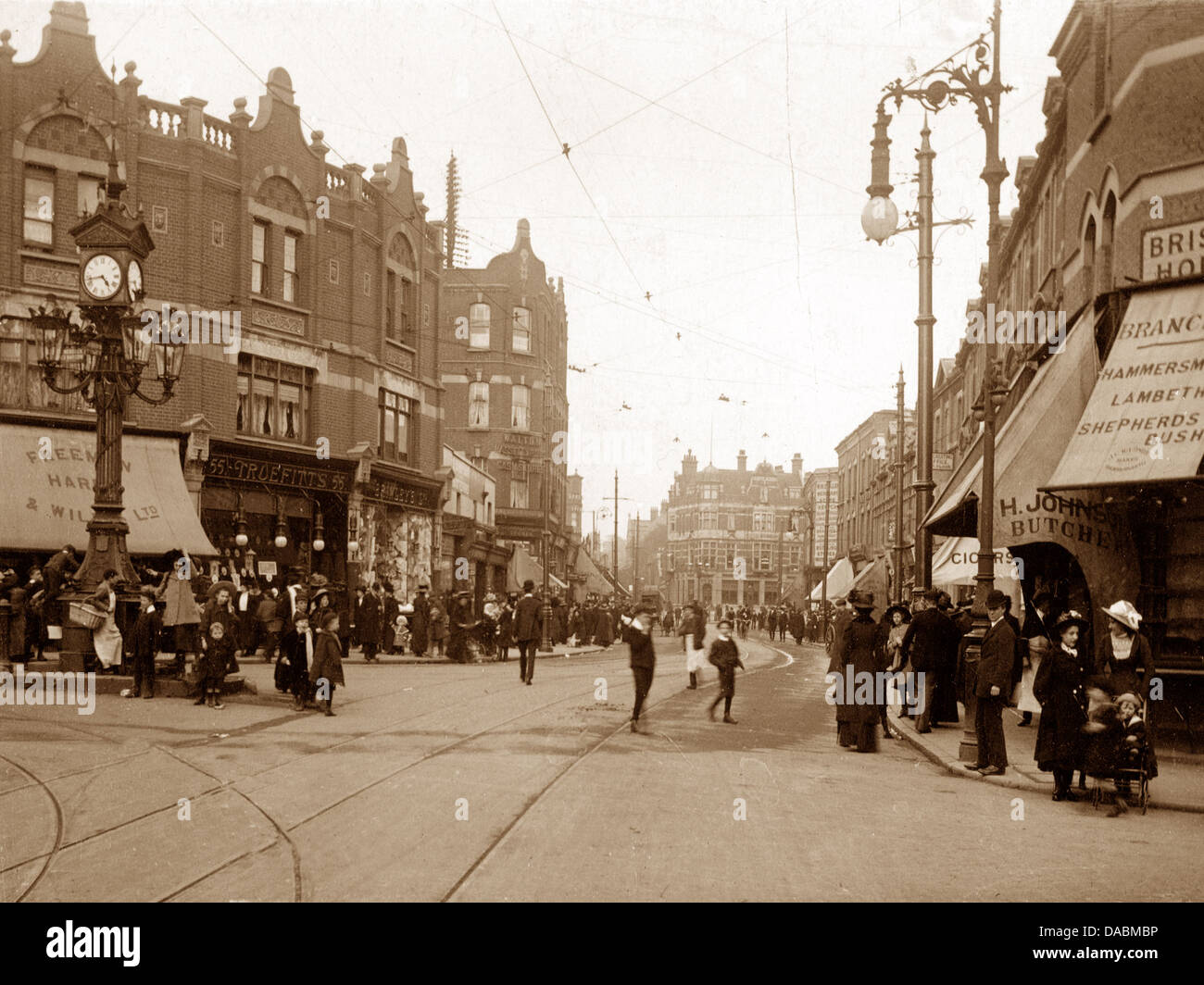 Harlesden High Street London early 1900s Stock Photo - Alamy