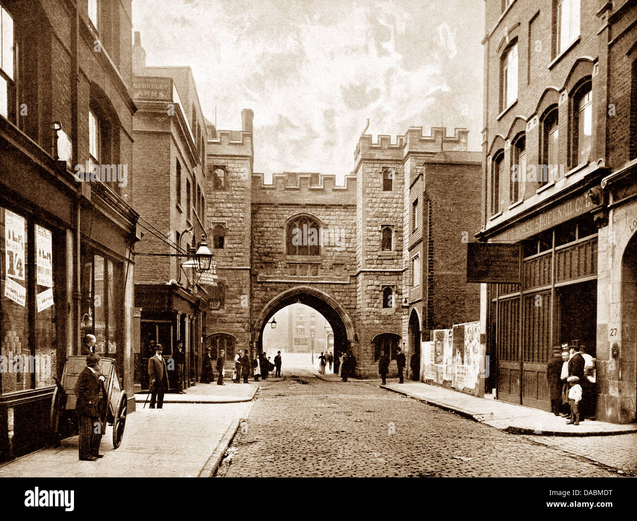 Clerkenwell St. John's Gate London early 1900s Stock Photo - Alamy
