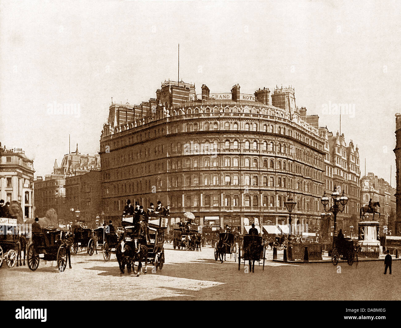 London Trafalgar Square Victorian period Stock Photo - Alamy
