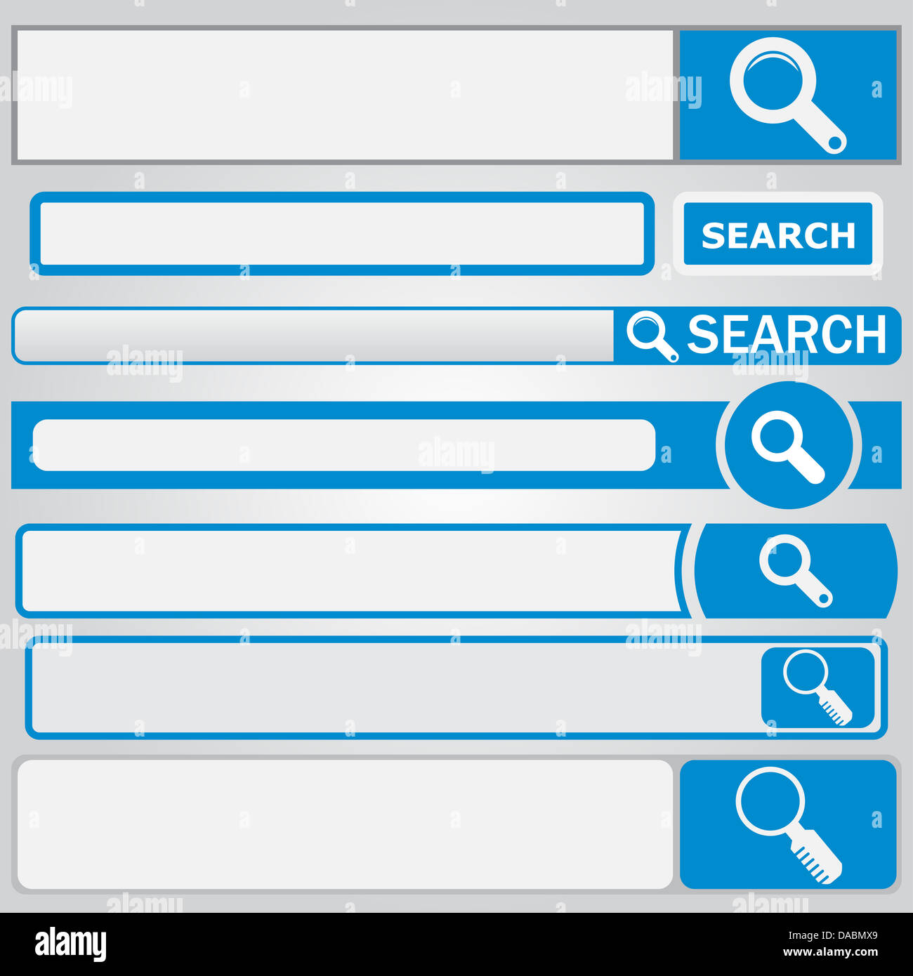 Web search form with button and loupe on it Stock Photo - Alamy