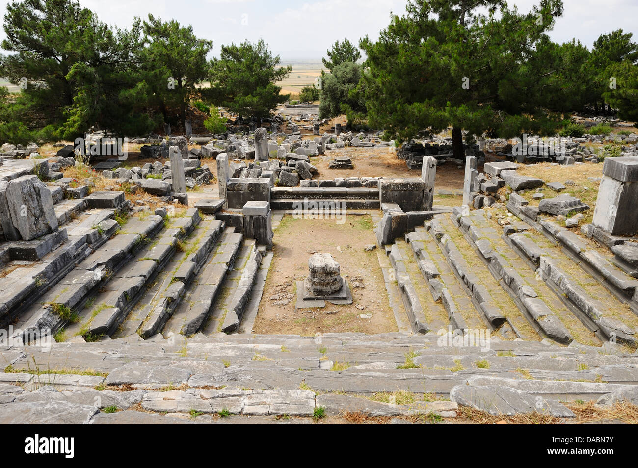 Ruins of Bouleuterion (Council House) at Priene, Aegean Coast, Turkey ...