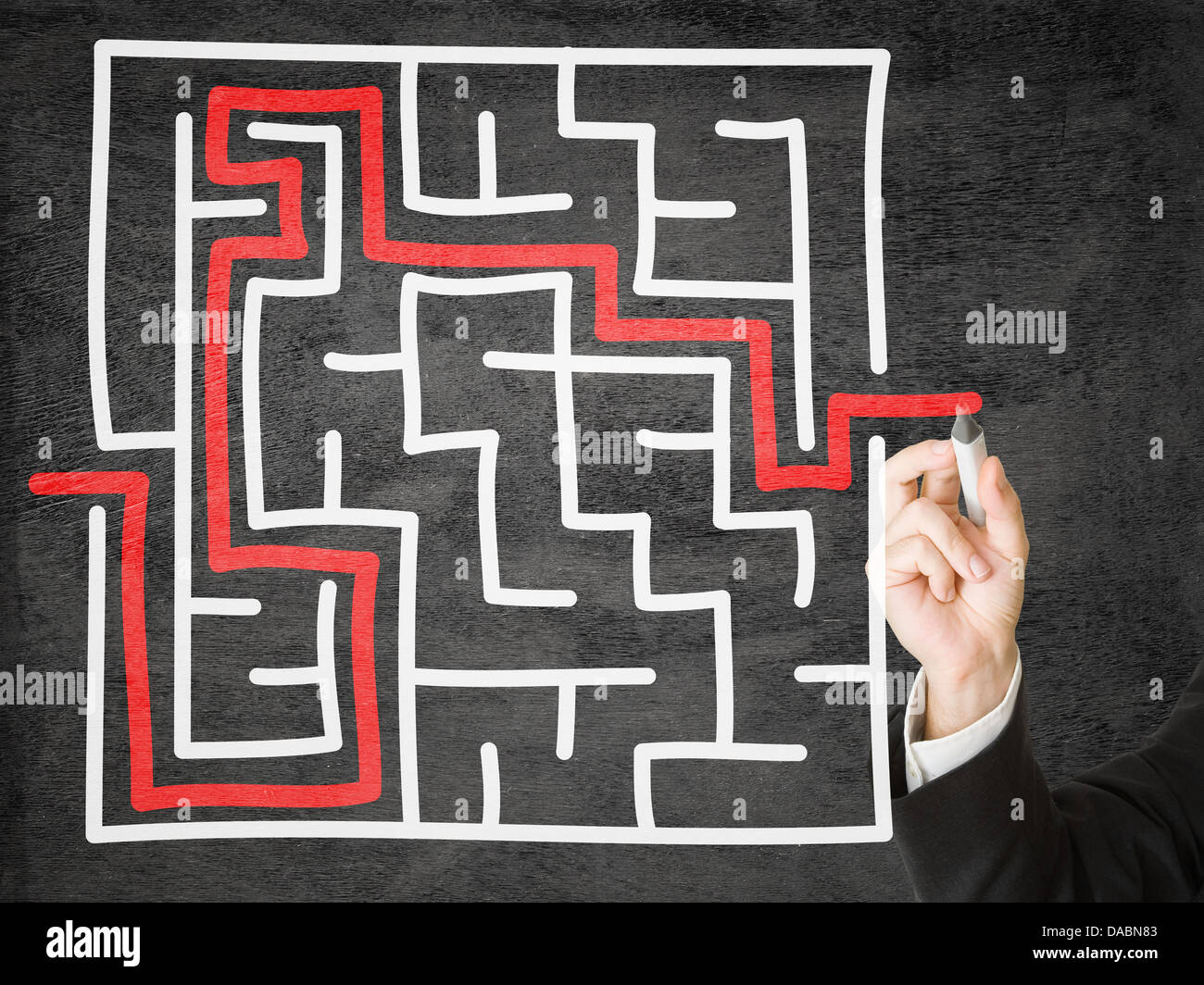 Draw maze game hi-res stock photography and images - Alamy