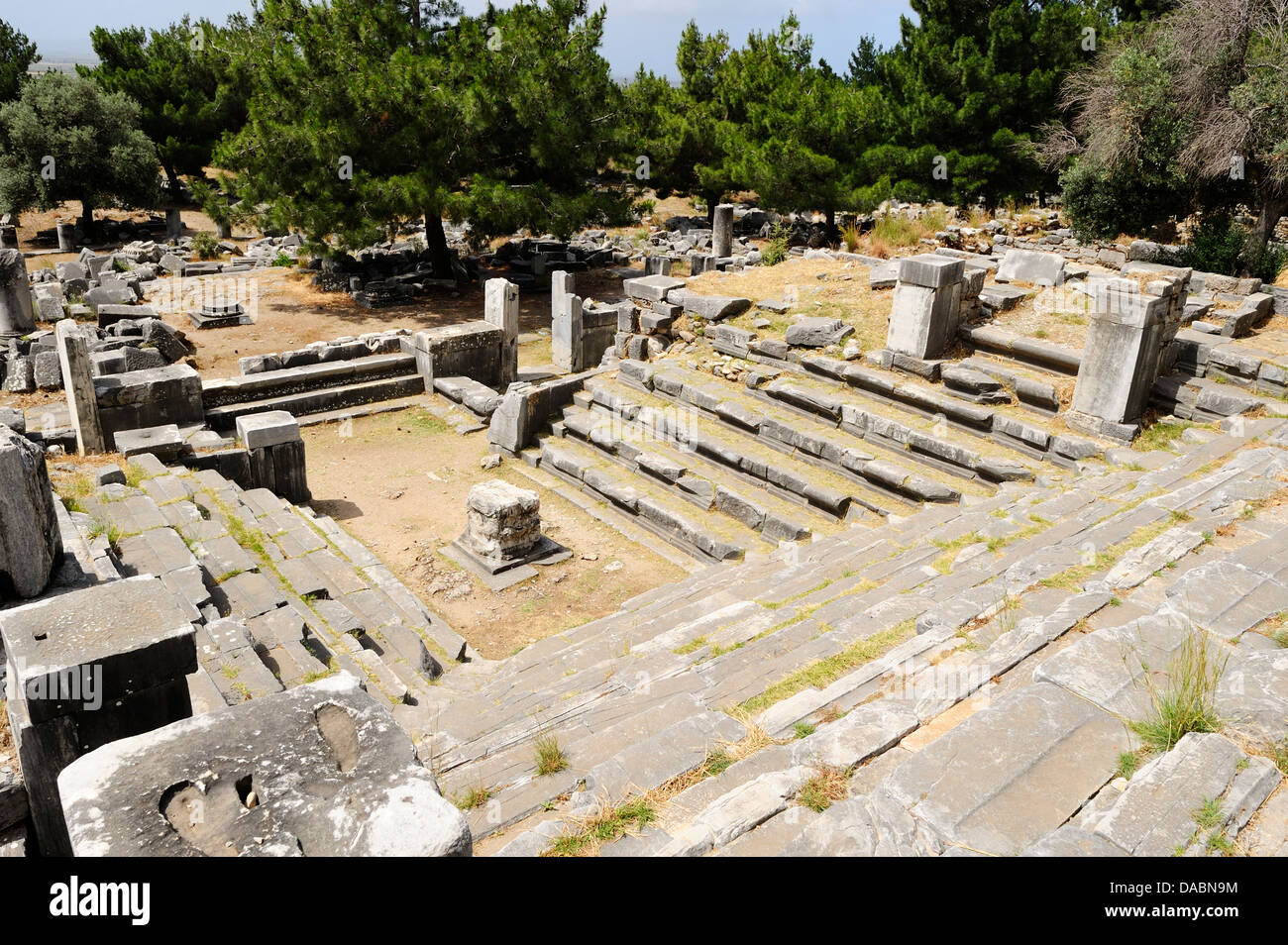 Ruins of Bouleuterion (Council House) at Priene, Aegean Coast, Turkey ...