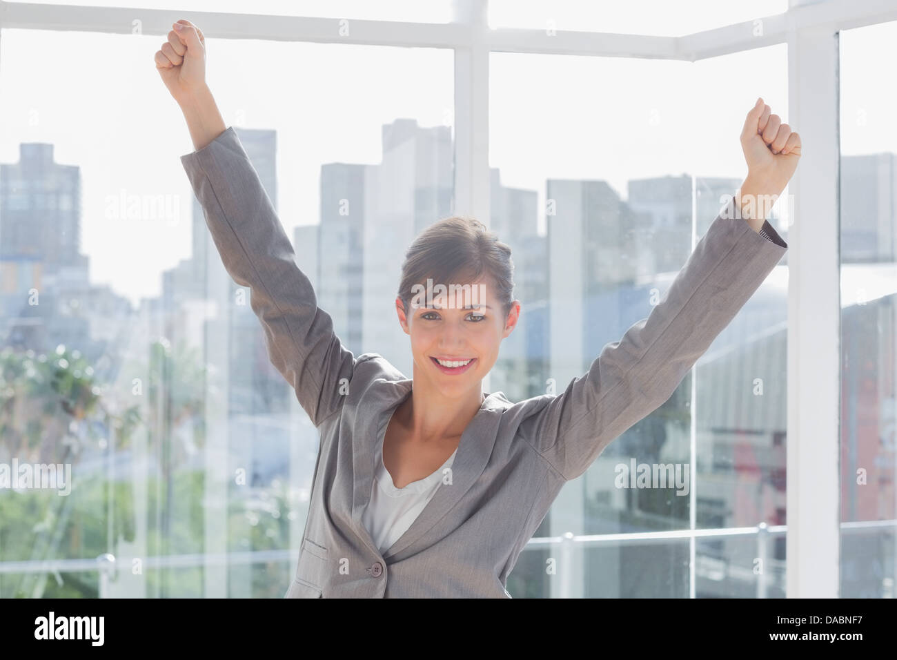 Cheering smiling hi-res stock photography and images - Alamy