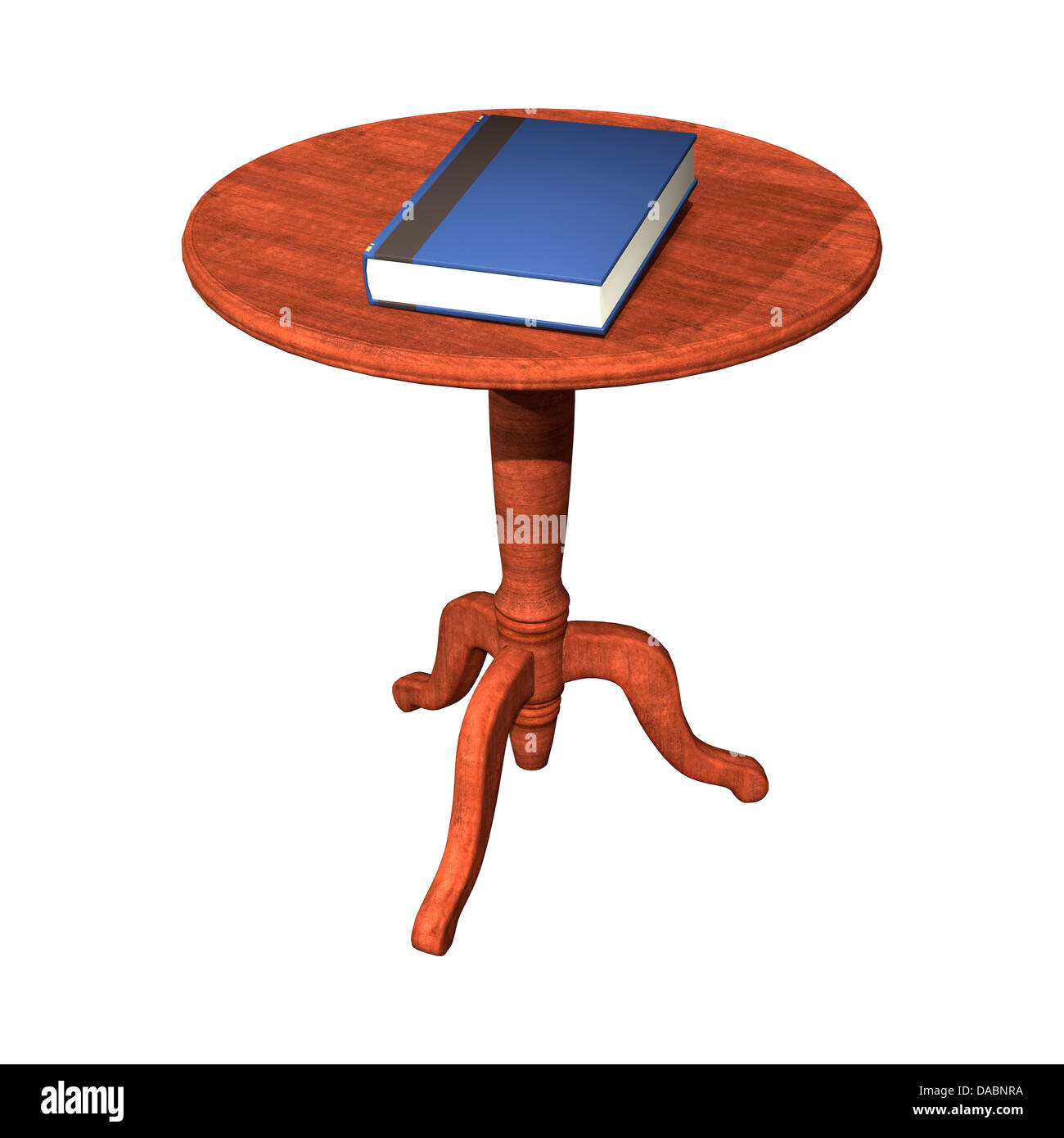 3D digital render of a book laying on the table isolated on white ...
