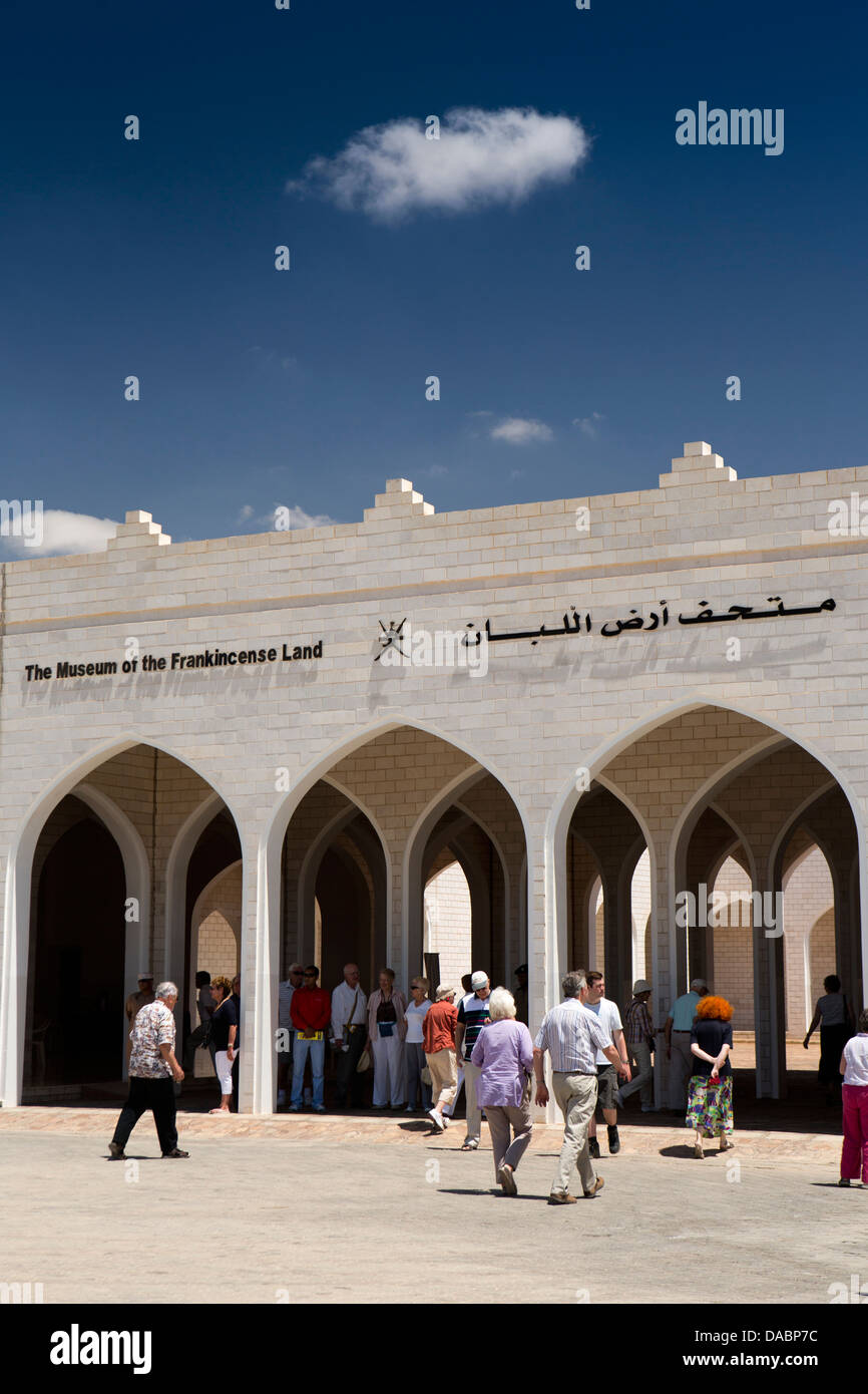 Oman, Dhofar, Salalah, Al Baleed archaeological park, visitors at Land ...