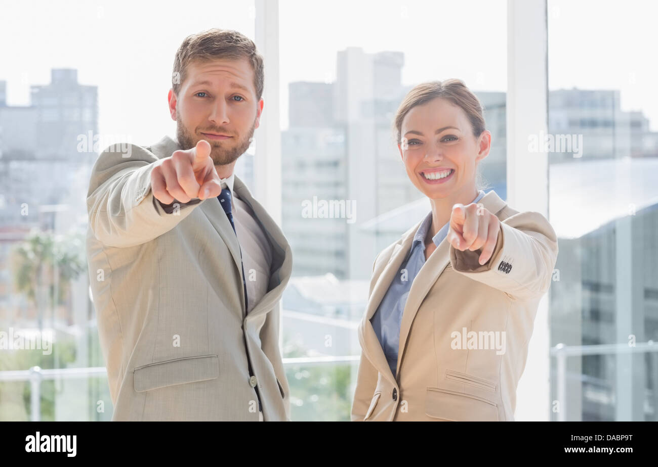 Woman finger pointing staff hi-res stock photography and images - Alamy