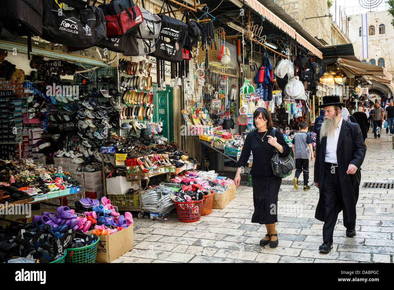 Market in the Muslim Quarter in the Old City, Jerusalem, Israel, Middle ...