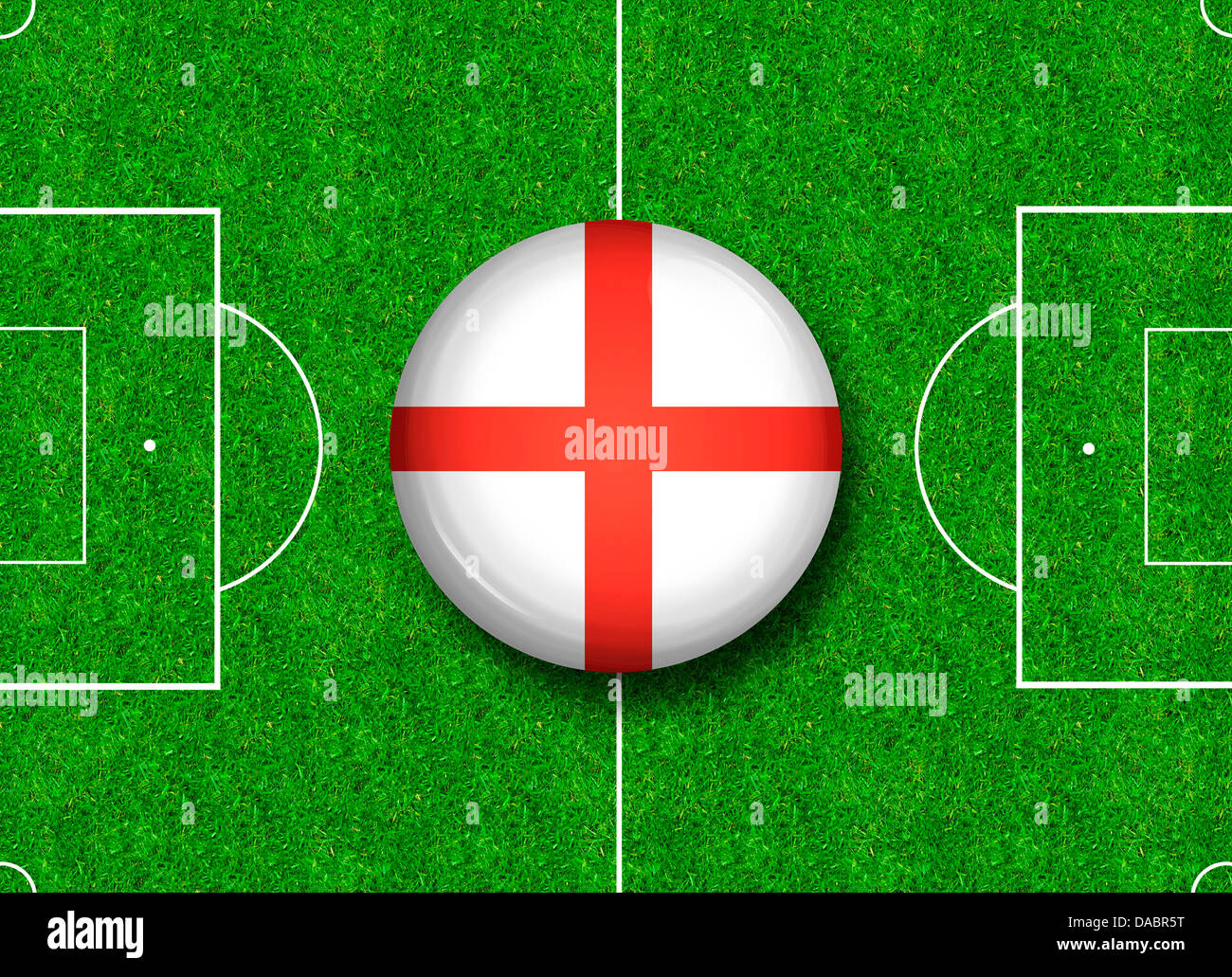 button with England flag over a football pitch Stock Photo - Alamy