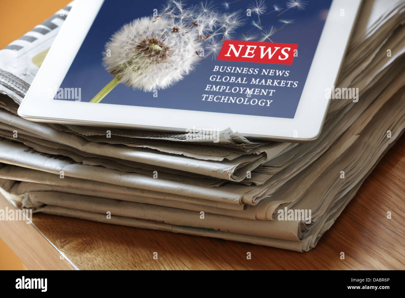 Digital newspaper hi-res stock photography and images - Alamy