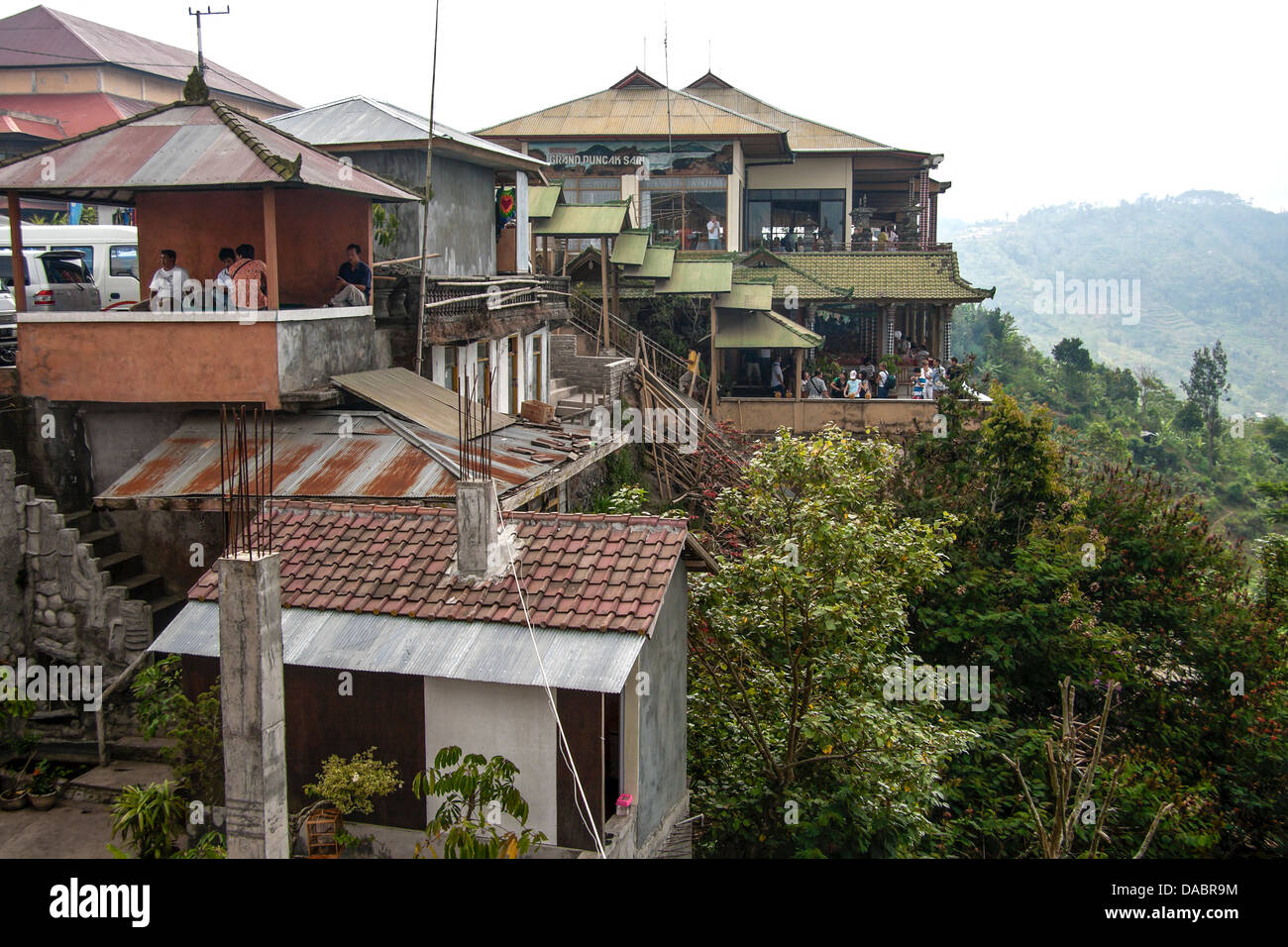 Indonesian houses in Bali near the volcano Gunung Agung Stock Photo - Alamy