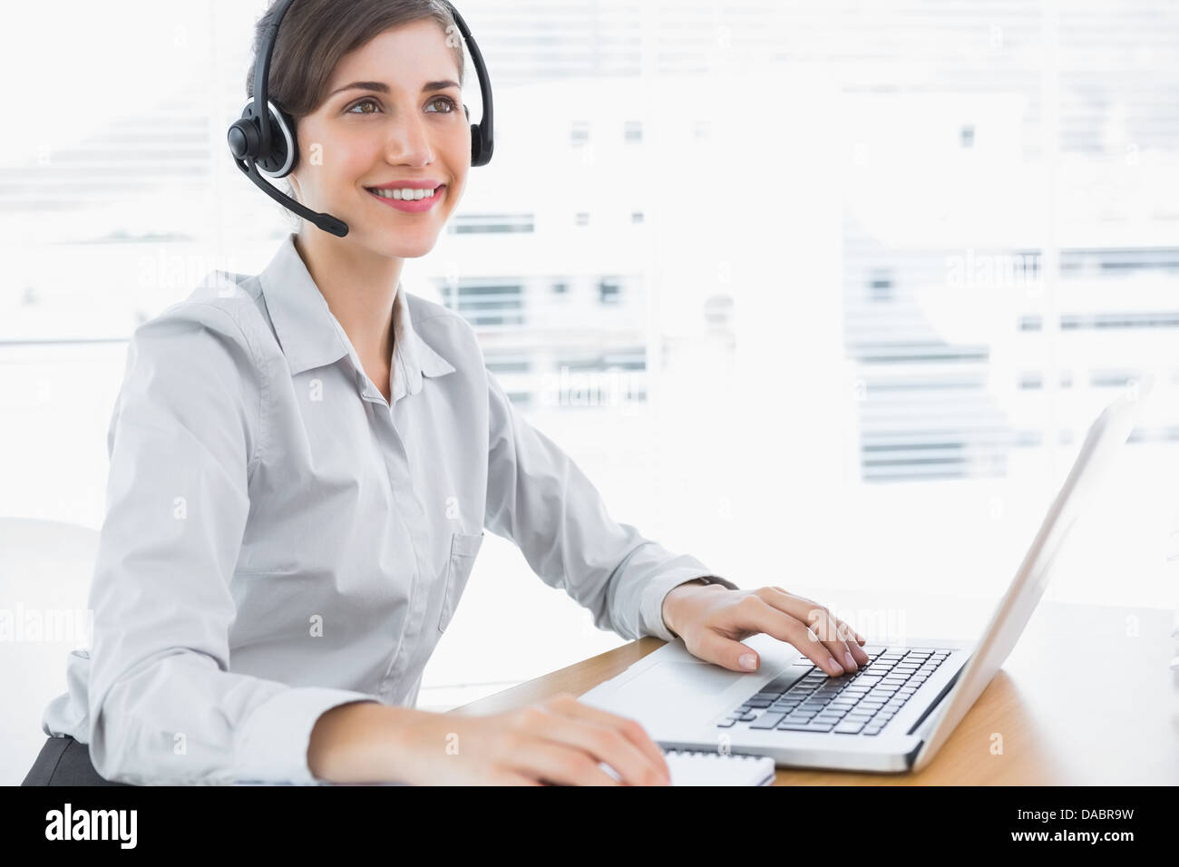 Call centre agent working desk hi-res stock photography and images - Alamy