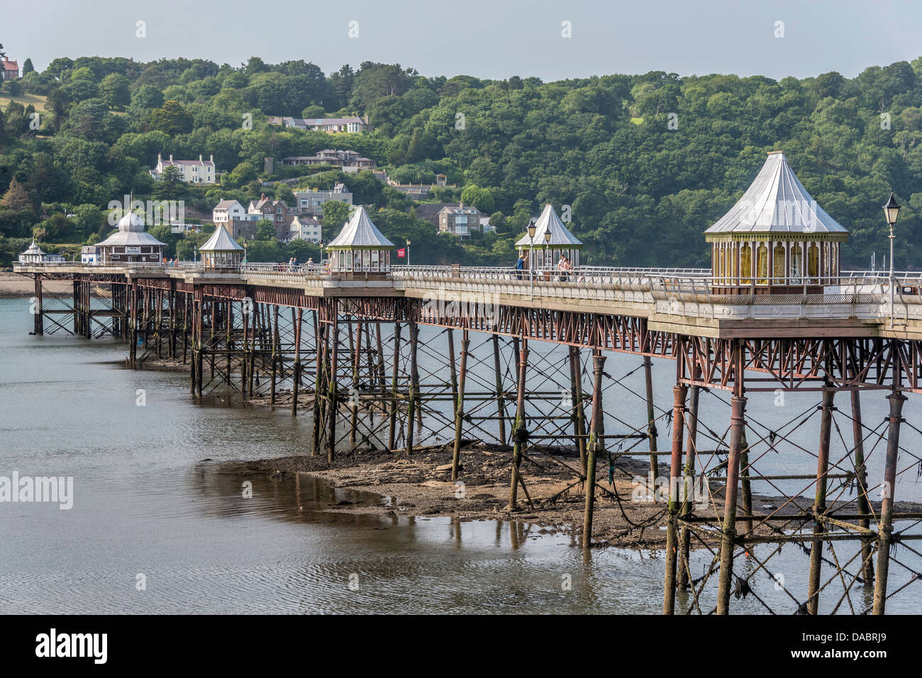 The Victorian pier at Bangor in Gwynedd North Wales on the Menai strait ...