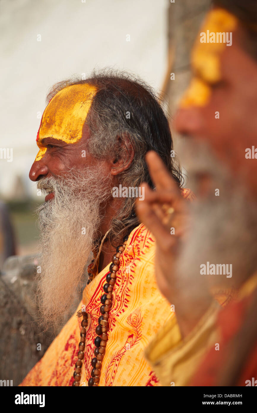 Sadhus (Holy men) at Pashupatinath Temple, Kathmandu, Nepal, Asia Stock ...