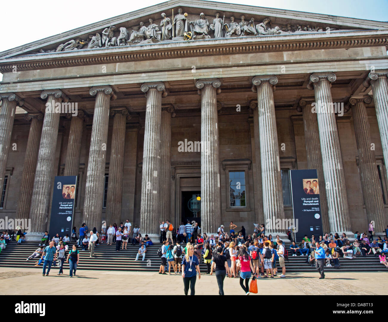Facade of the British Museum showing Ionic columns, Great Russell ...