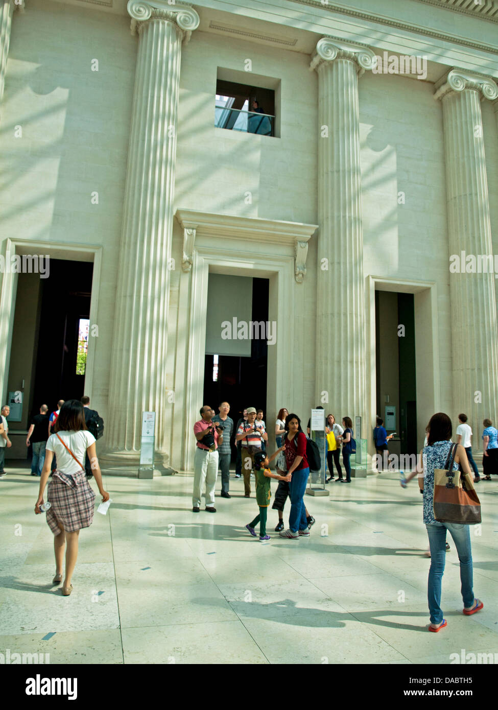 The Great Court of the British Museum showing Ionic Columns at entrance ...