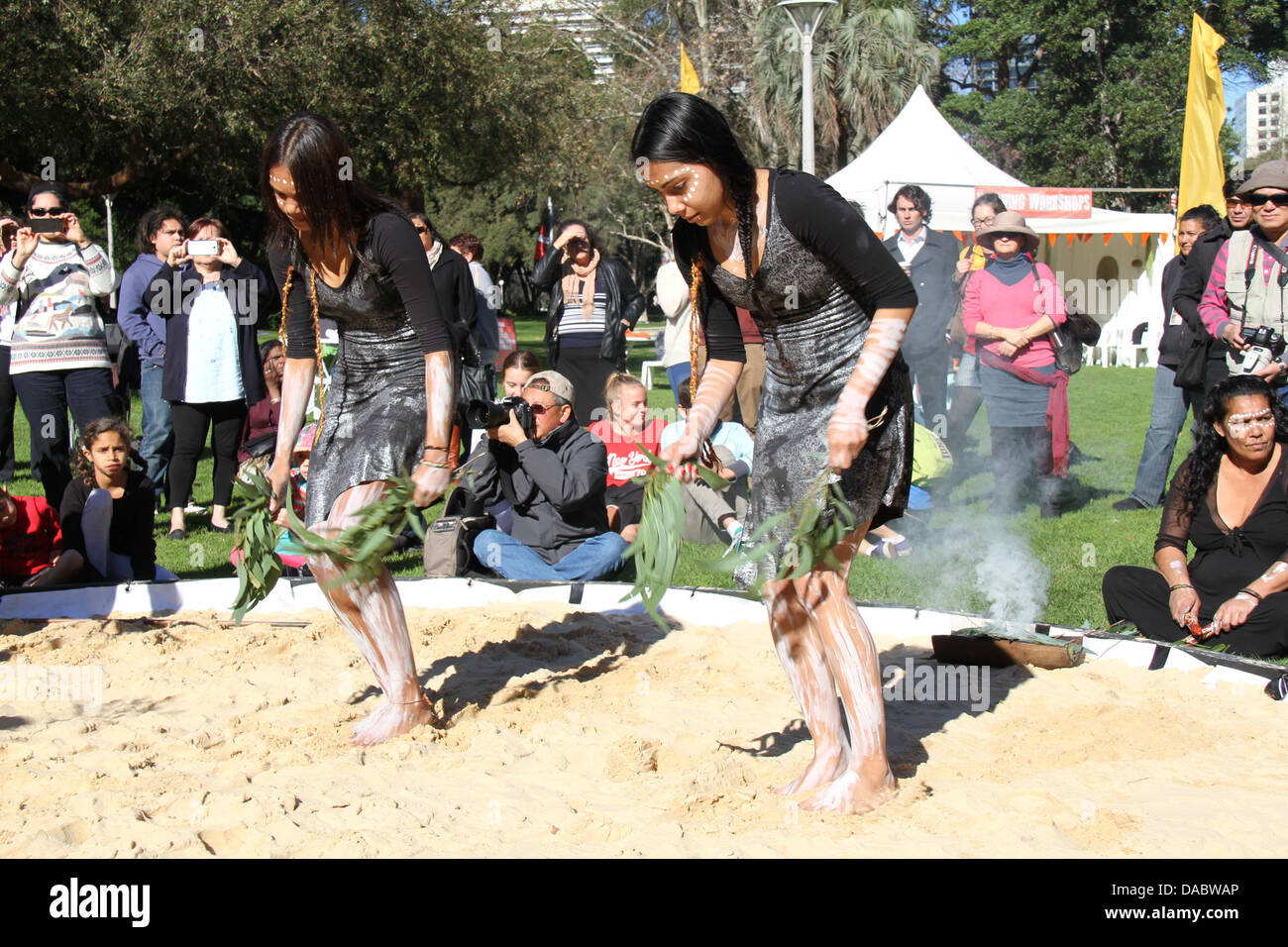 Aboriginal traditional dance performance at NAIDOC in the City in Hyde ...