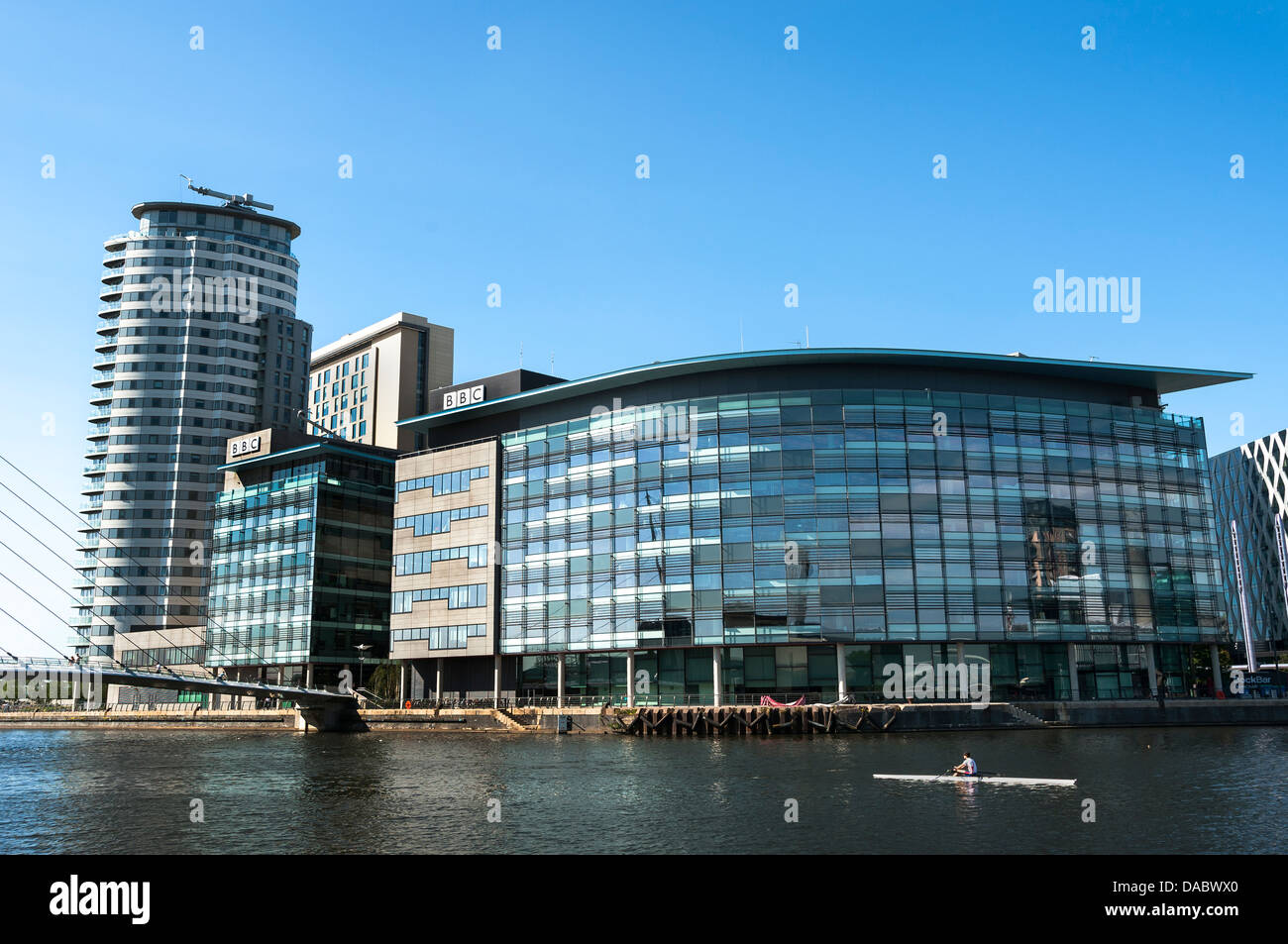 BBC buildings at MediaCityUK, Salford Quays, Manchester Stock Photo - Alamy