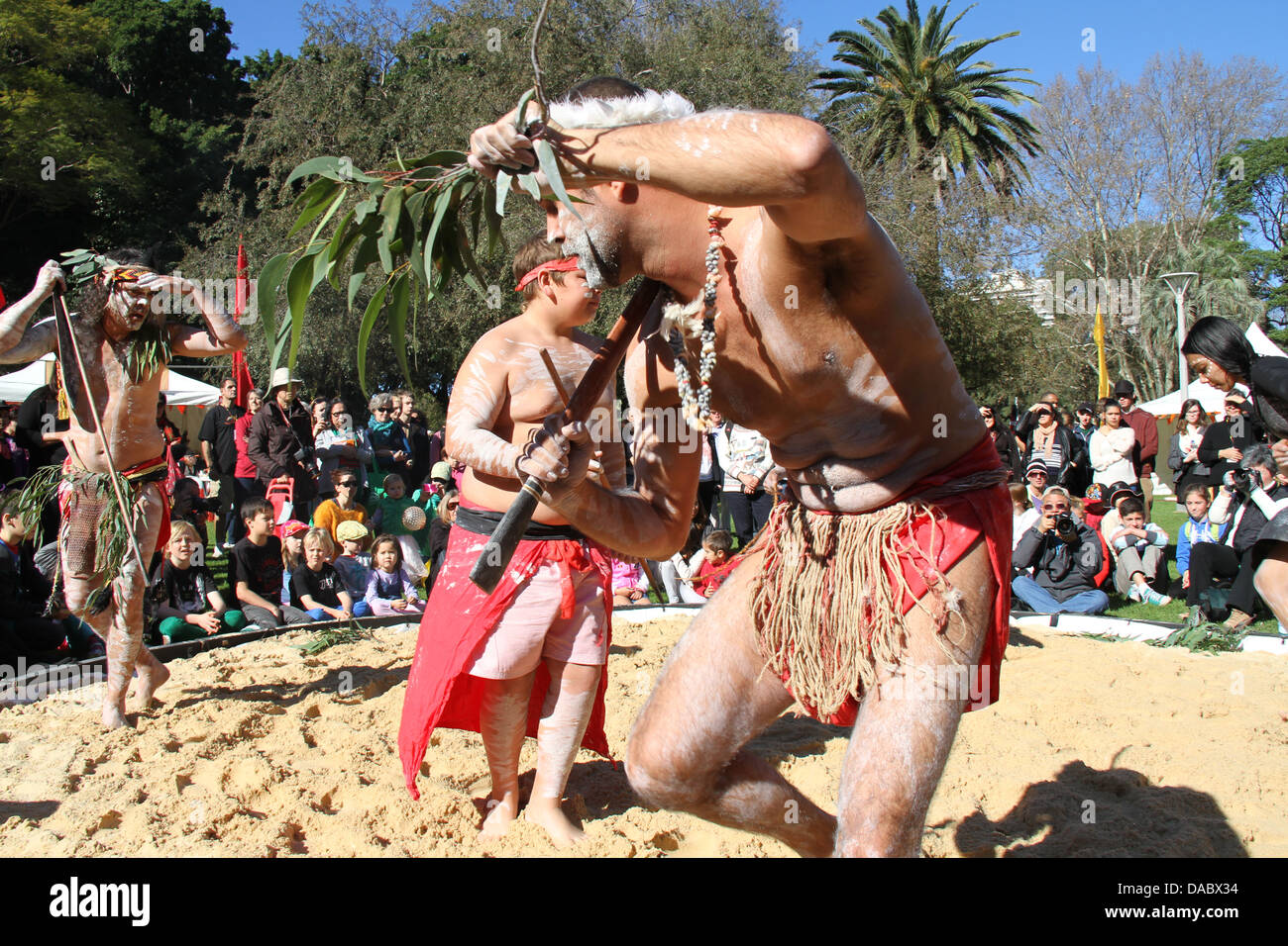 Aboriginal traditional dance performance at NAIDOC in the City in Hyde ...