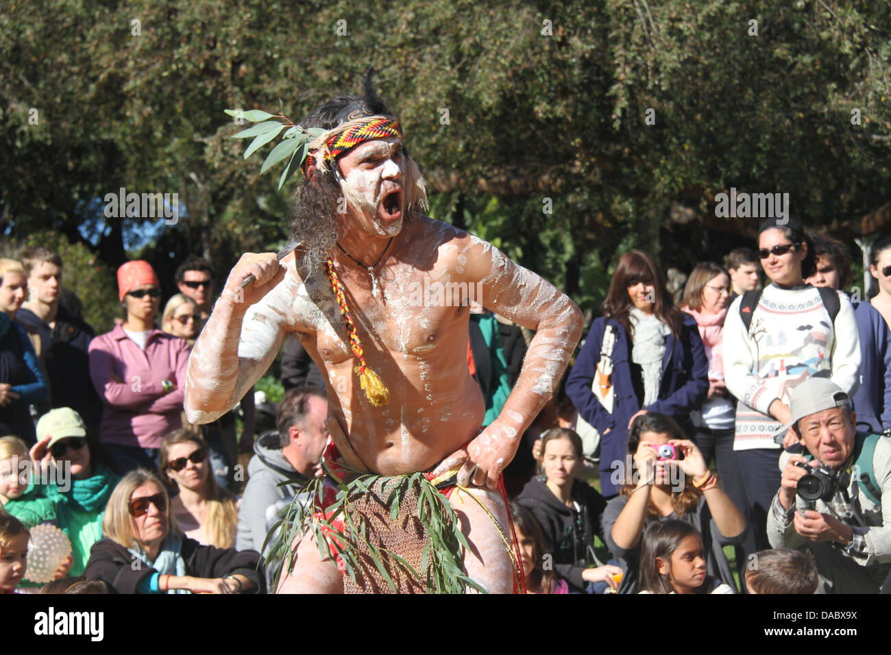 Aboriginal traditional dance performance at NAIDOC in the City in Hyde ...