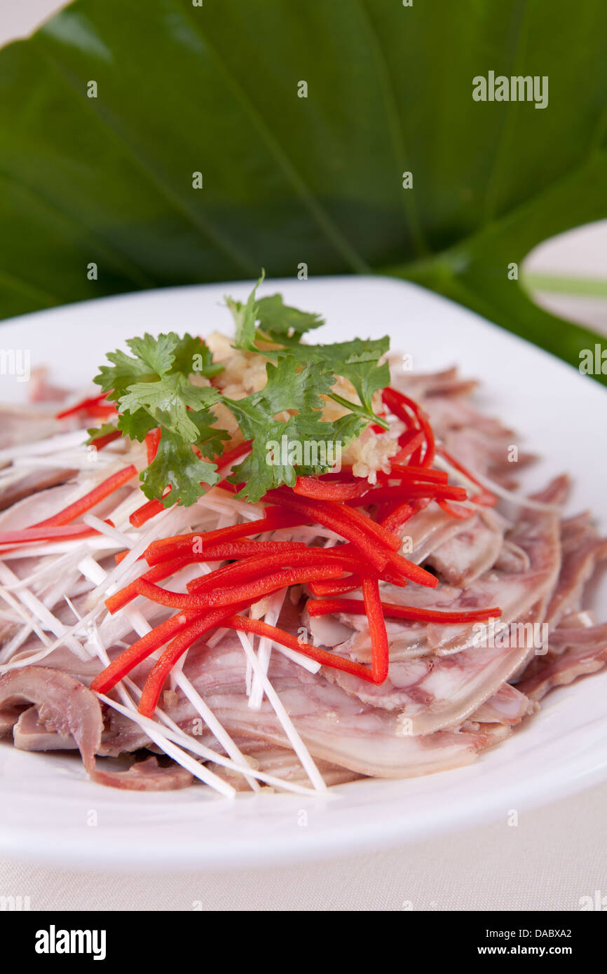 food in china- chili fried pig stomach Stock Photo - Alamy