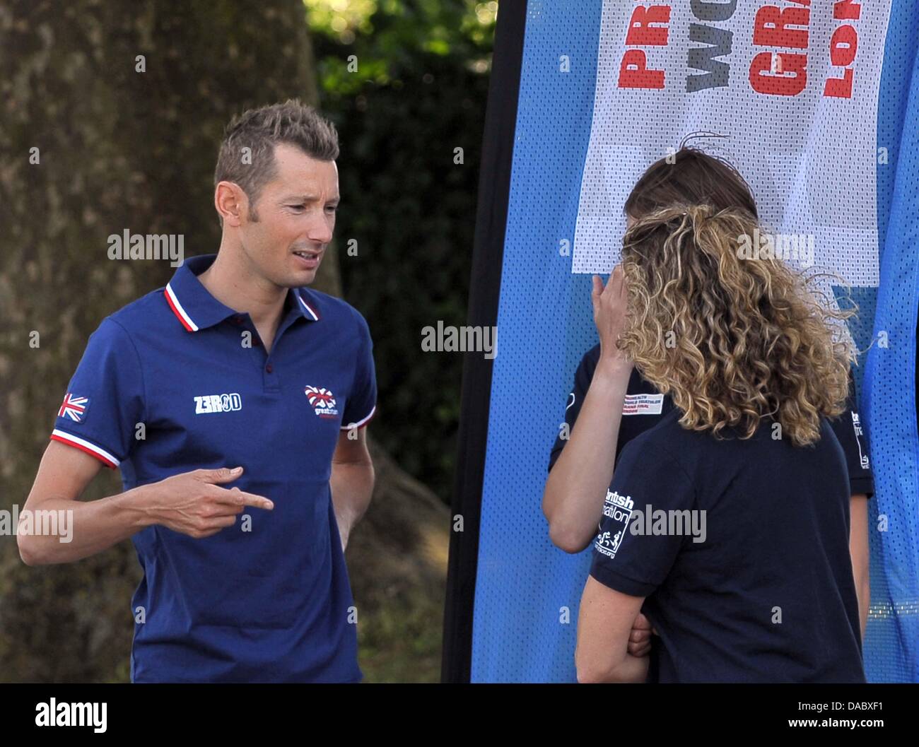 London, UK. 8th July 2013. Stuart Hayes (London 2012 Triathlon Olympian ...