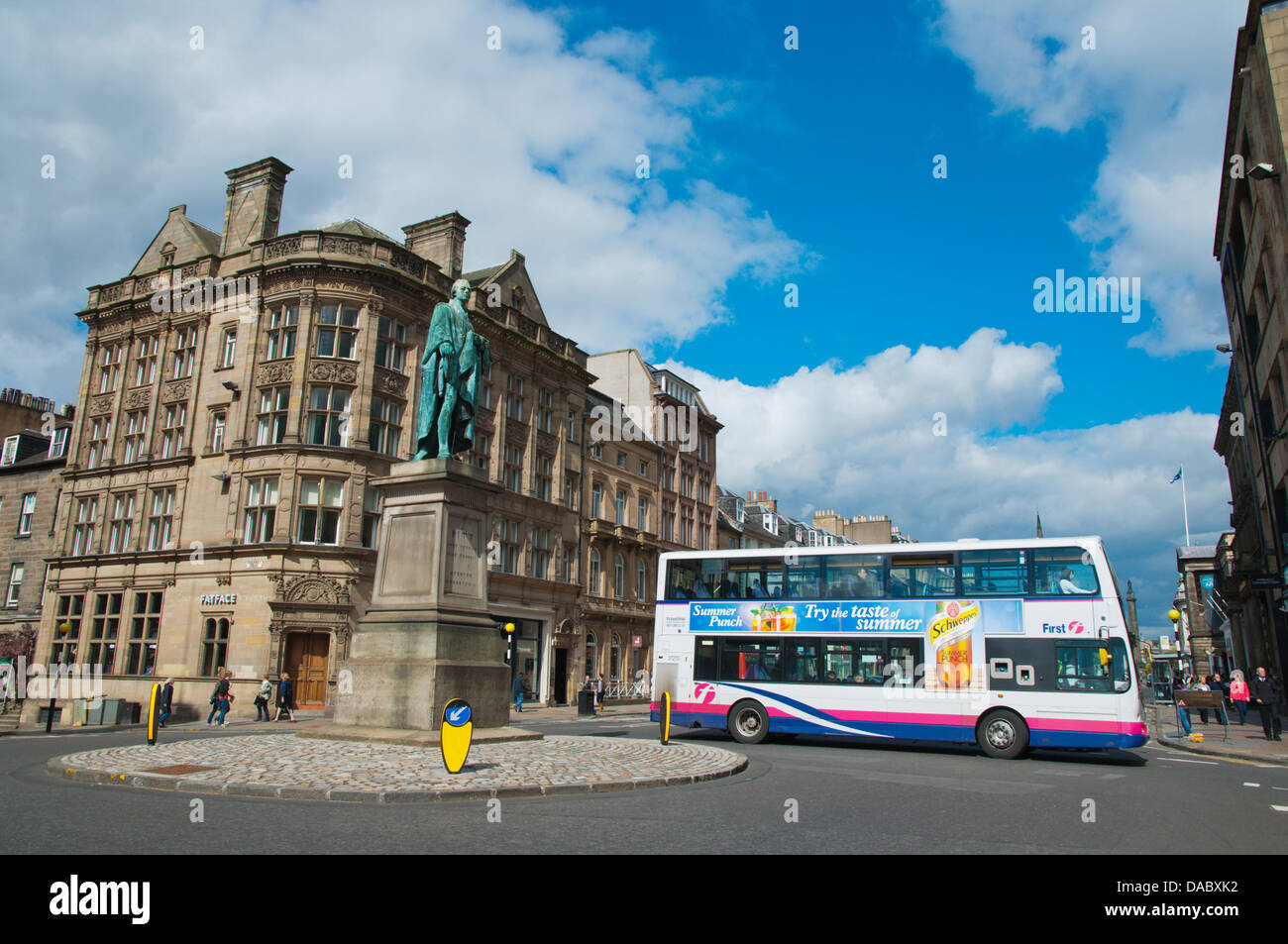 Junction of George and Hanover Streets in New Town central Edinburgh ...