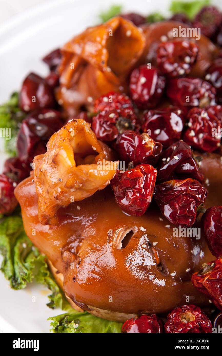 food in china-chili and meat Stock Photo - Alamy