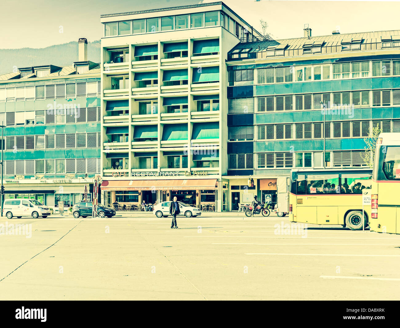 Walking bus buses station hi-res stock photography and images - Alamy