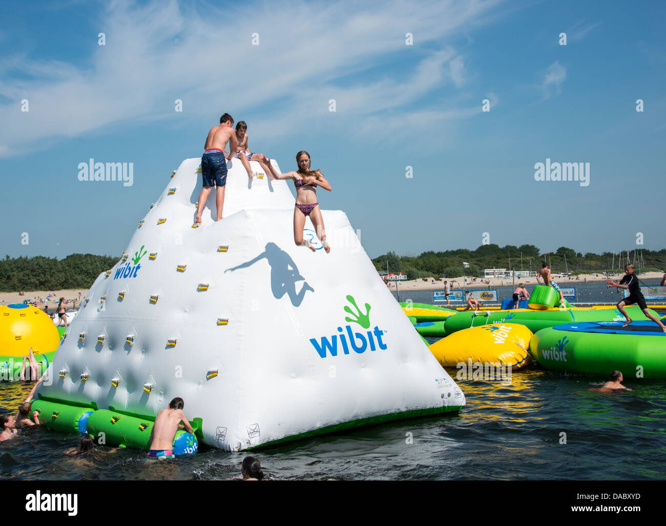 Inflatable waterpark hi-res stock photography and images - Alamy