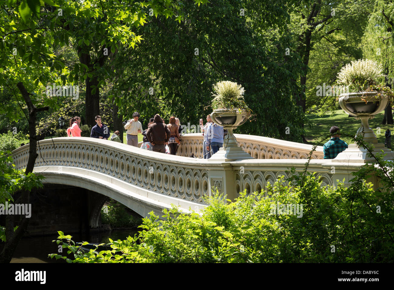 Bow Bridge, Central Park in the Springtime, NYC Stock Photo - Alamy