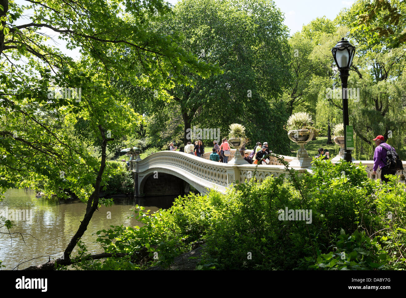 Bow Bridge, Central Park in the Springtime, NYC Stock Photo - Alamy