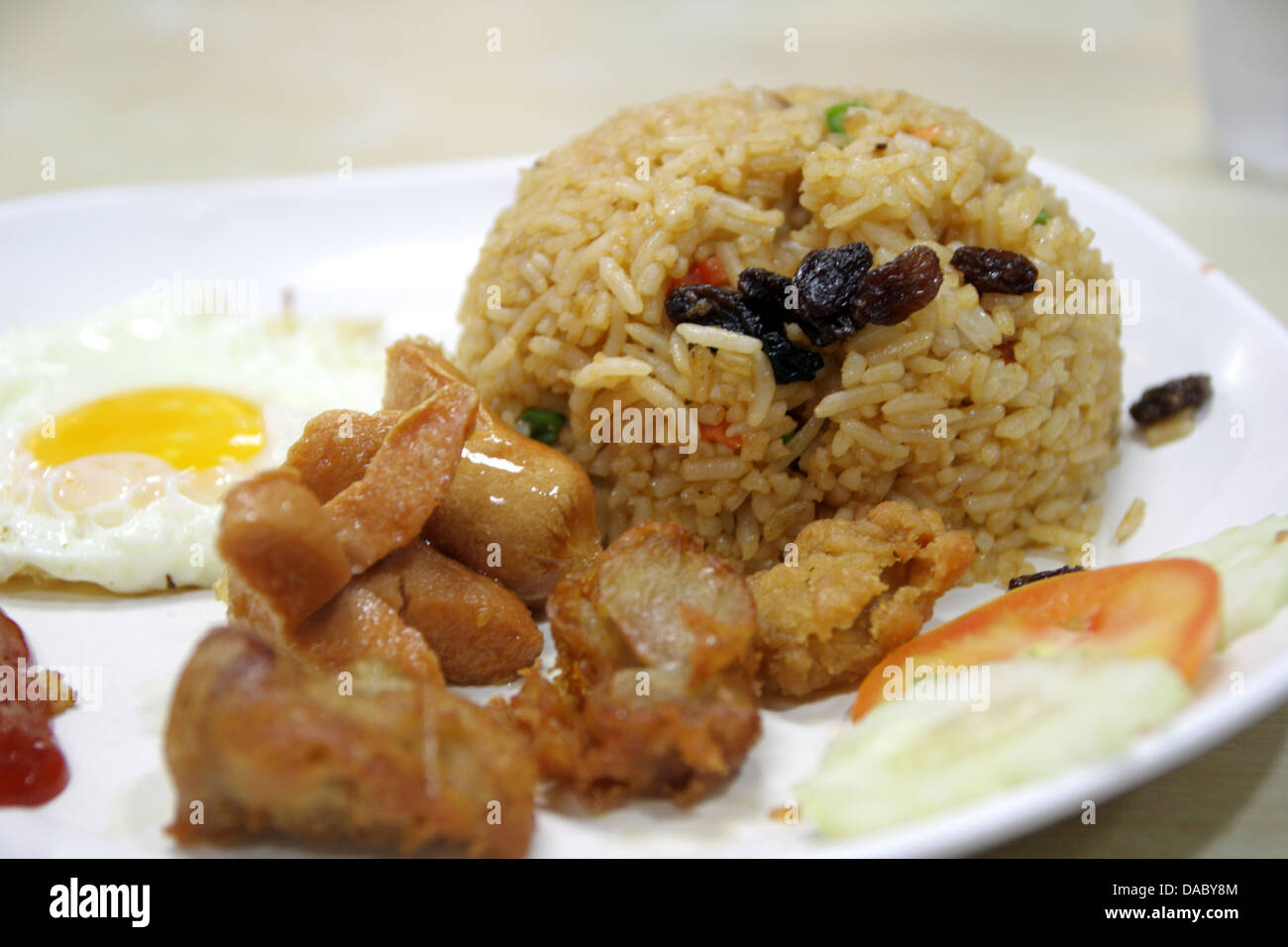 Thai fried rice dish , American fried rice Stock Photo - Alamy