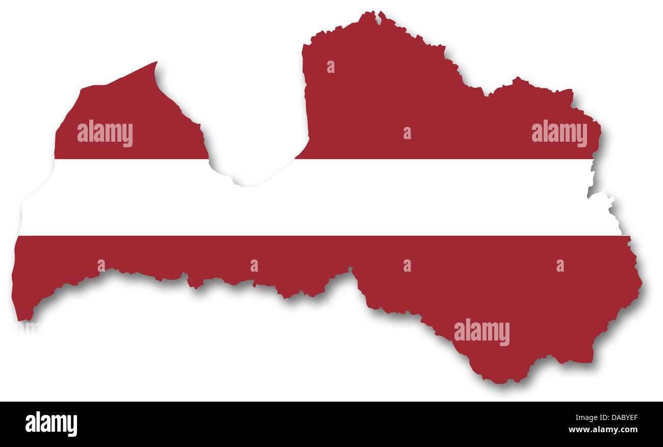 Latvia map flag hi-res stock photography and images - Alamy