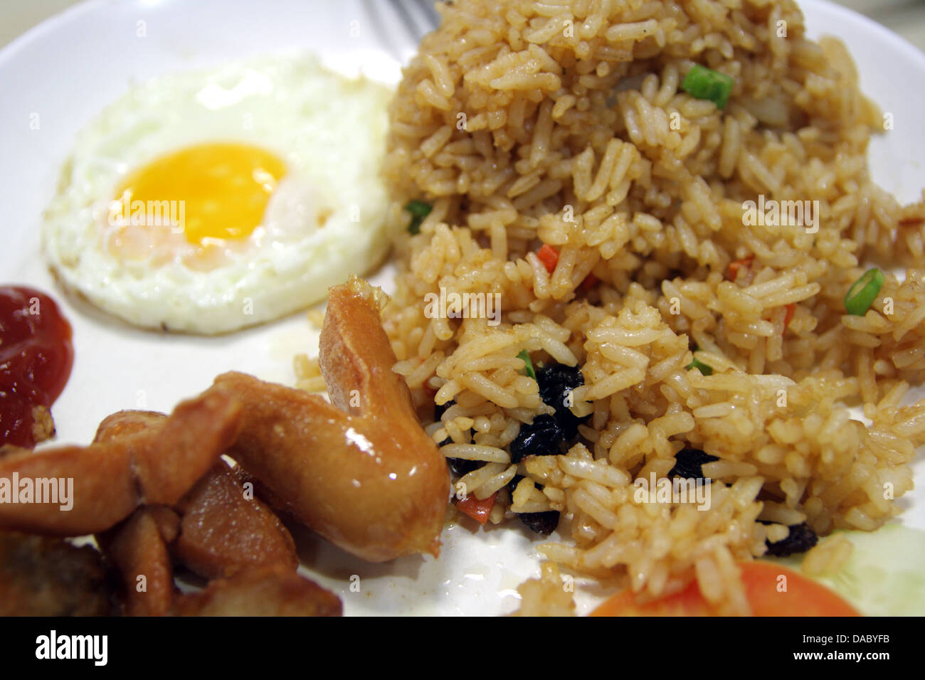 Thai fried rice dish , American fried rice Stock Photo - Alamy