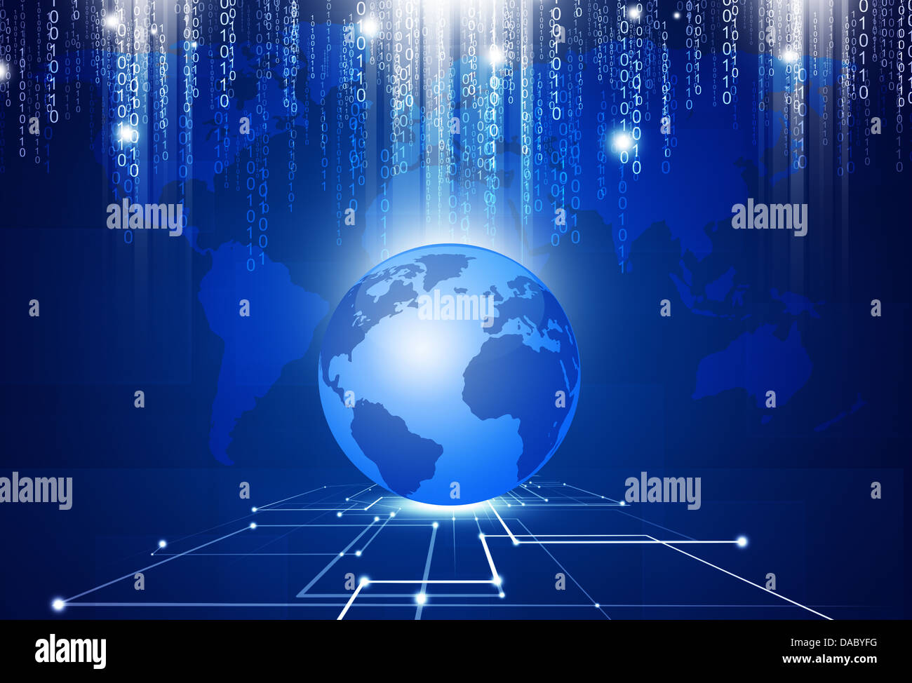 abstract technology blue business binary code background Stock Photo ...